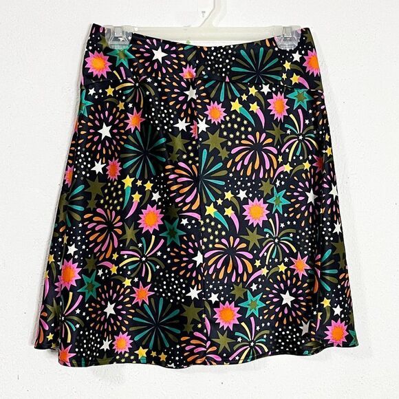 Boden | Skirts | Boden Satin Biascut Mini Skirt Firework Bloom Nwt ...